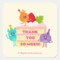 Super Simple | Bumble Nums Birthday Cake Square Sticker | Zazzle