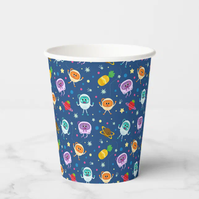 Super Simple | Bumble Nums Space Birthday Paper Cups | Zazzle