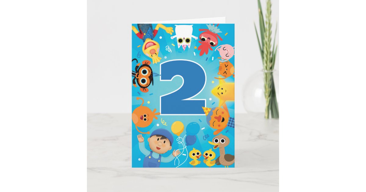 Super Simple Character Confetti Birthday Card | Zazzle