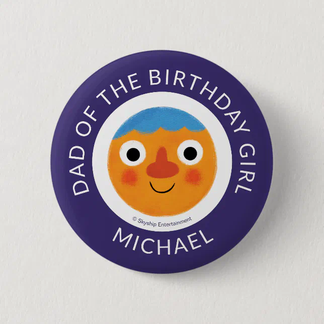 Super Simple Characters Festive Birthday Button | Zazzle
