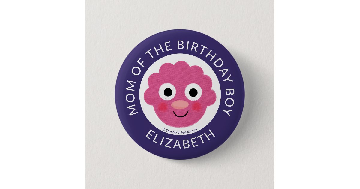 Super Simple Characters Festive Birthday Button | Zazzle