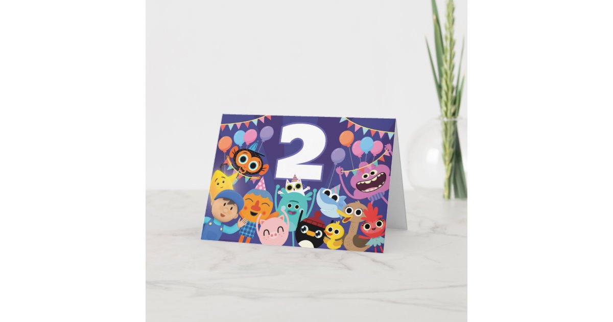 Super Simple Characters Festive Birthday Card | Zazzle