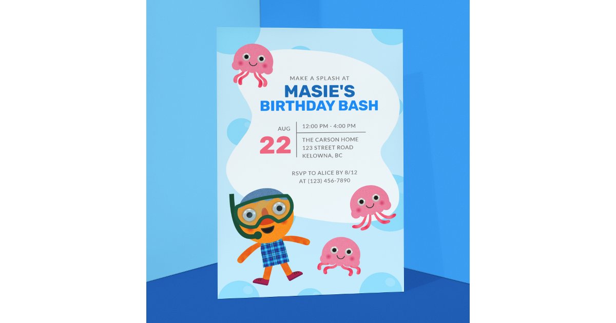 Super Simple | Noodle & Pals Swim Party Invitation | Zazzle