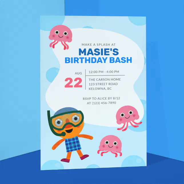 Super Simple | Noodle & Pals Swim Party Invitation | Zazzle
