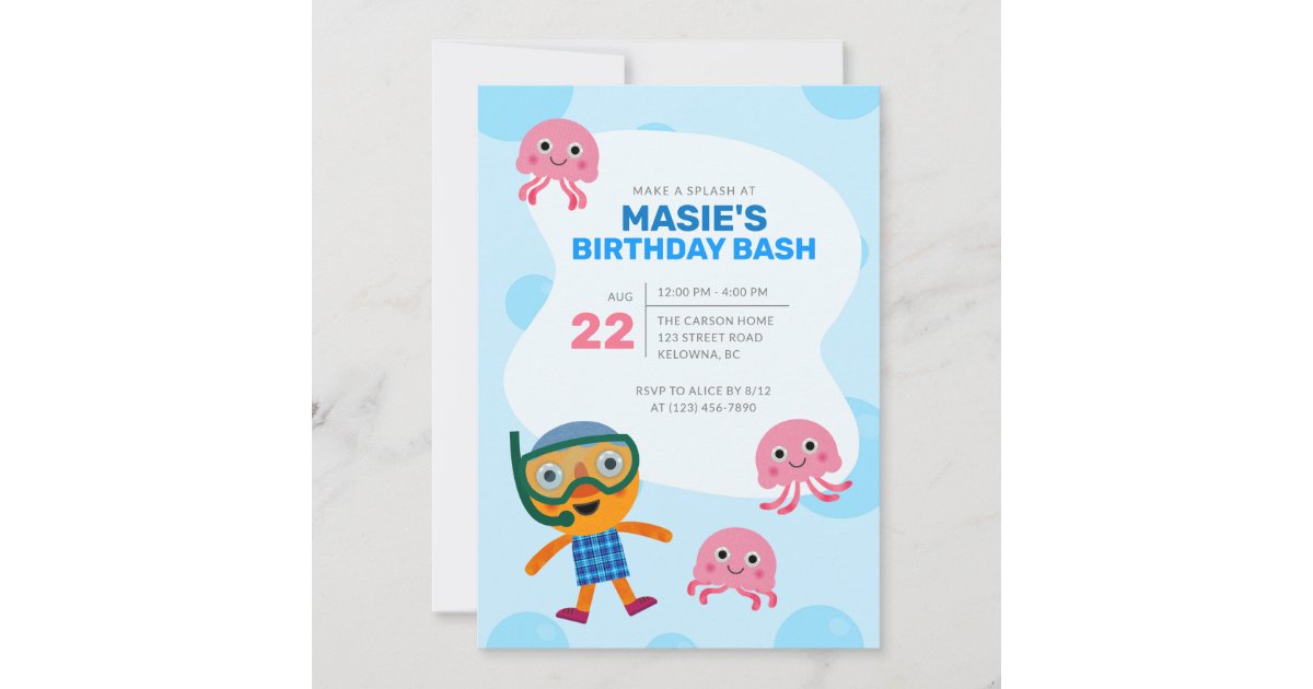 Super Simple | Noodle & Pals Swim Party Invitation | Zazzle