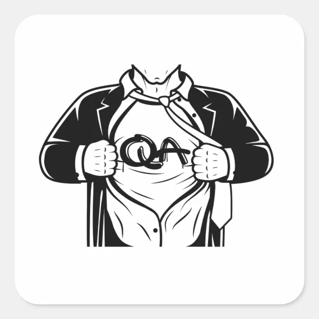 Super software quality assurance tester design square sticker | Zazzle