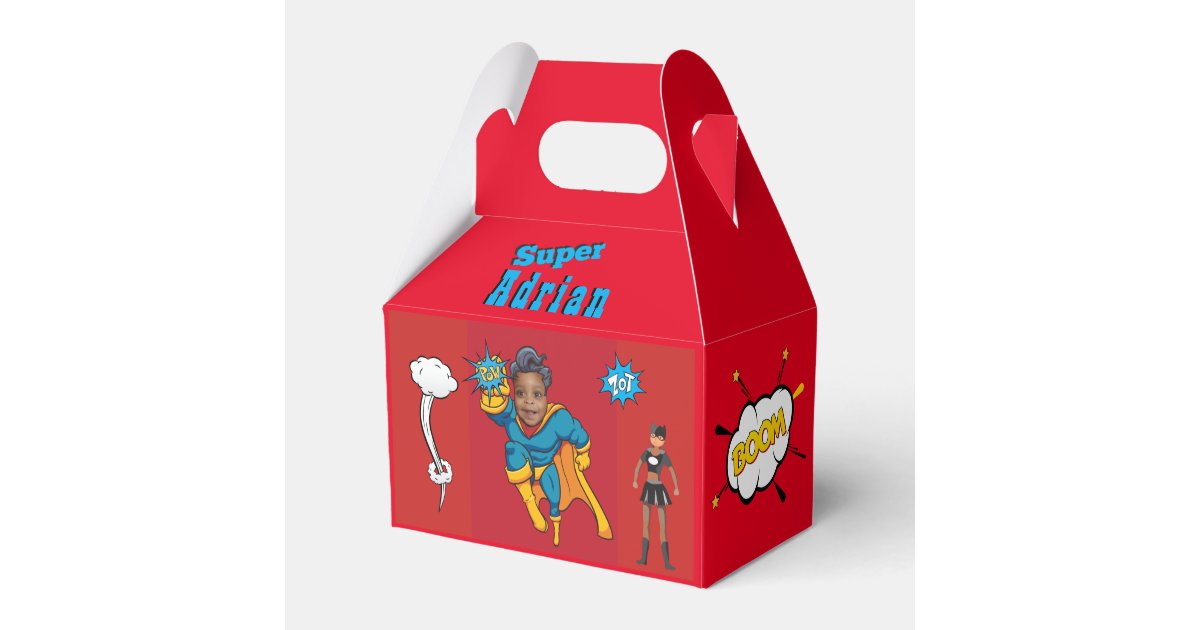 Super Special Kid's Greatest Superhero Photo Favor Boxes | Zazzle