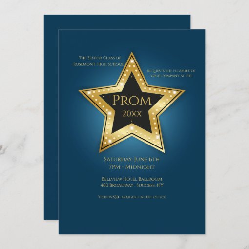 Super Star Prom Invitations | Zazzle