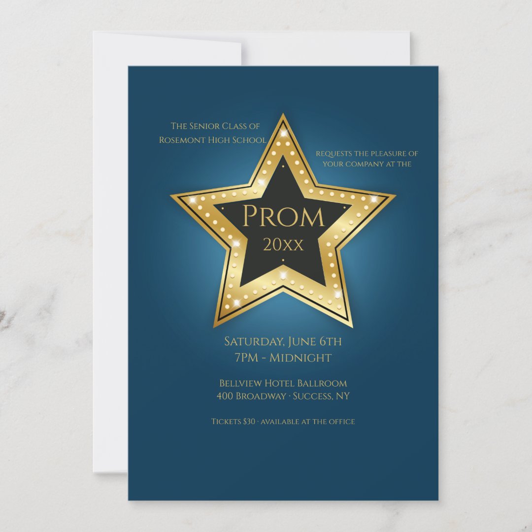 Super Star Prom Invitations | Zazzle