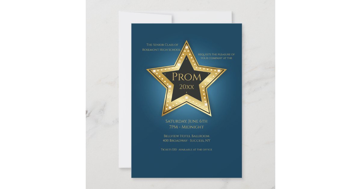 Super Star Prom Invitations | Zazzle