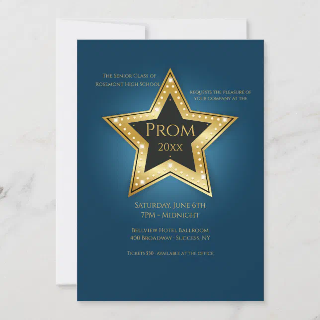 Super Star Prom Invitations | Zazzle