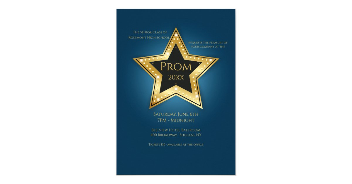 Super Star Prom Invitations | Zazzle.com