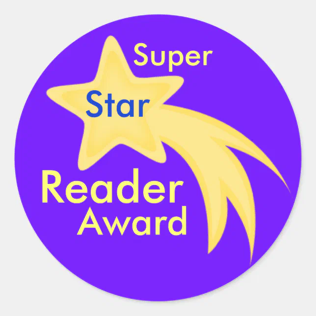 Super Star Reader Award Stickers | Zazzle