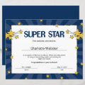 Super Star Student Recognition Certificates | Zazzle