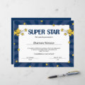 Super Star Student Recognition Certificates | Zazzle