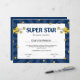 Super Star Student Recognition Certificates | Zazzle