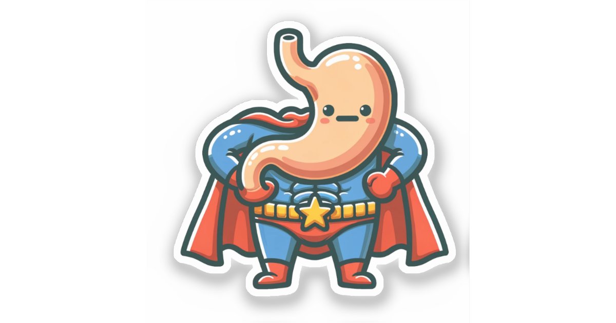 Super Stomach Sticker | Zazzle
