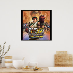 Super Street Fighter IV 3D Edition Box Art Poster | Zazzle