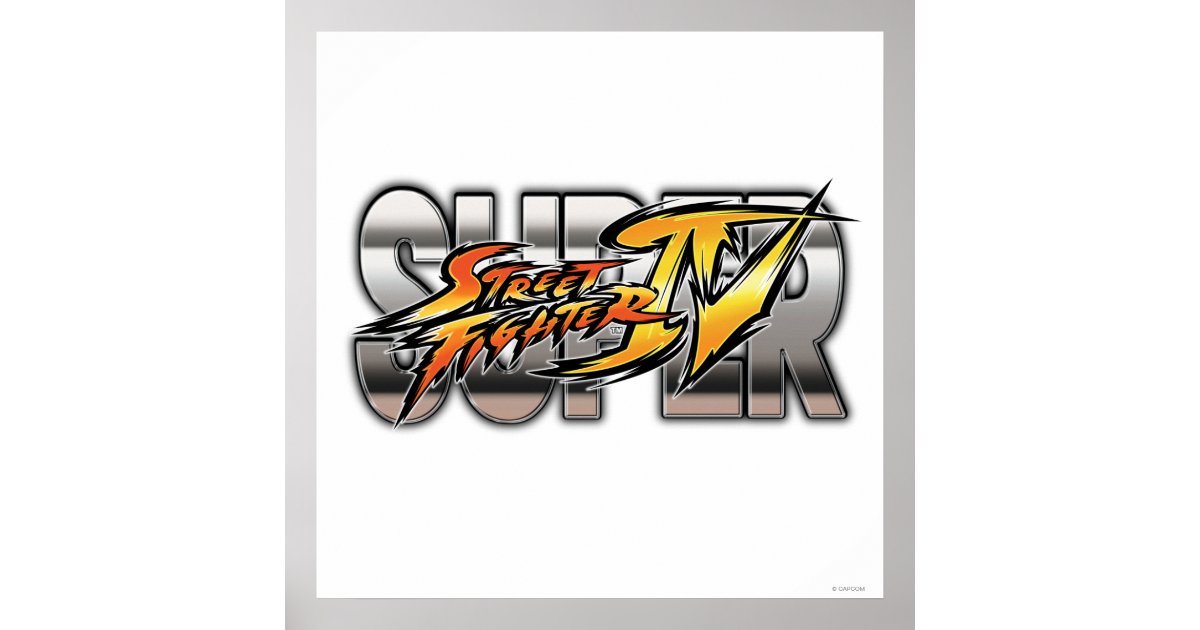 Super Street Fighter IV Logo Poster | Zazzle