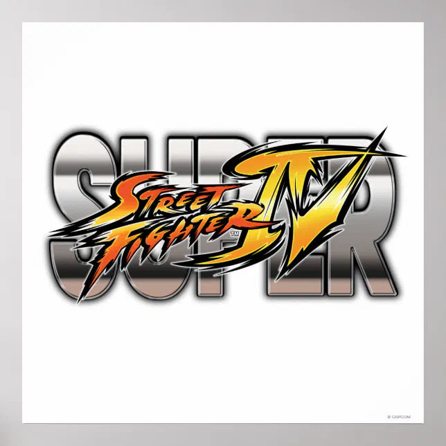 Super Street Fighter IV Logo Poster | Zazzle