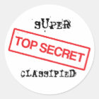 Classified Top Secret Classic Round Sticker | Zazzle.com