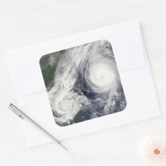 Super Typhoon, Parma over Luzon, Philippines Square Sticker | Zazzle