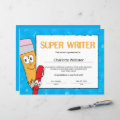 Super Writer Student Recognition Certificates | Zazzle