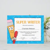 Super Writer Student Recognition Certificates | Zazzle