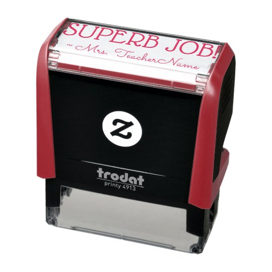 "SUPERB JOB!" Acknowledgement Rubber Stamp | Zazzle.com