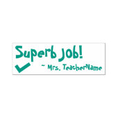 "Superb Job!" Educator Feedback Rubber Stamp | Zazzle