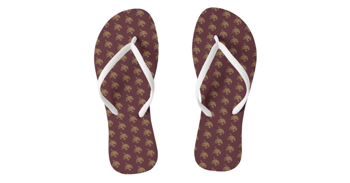 Supercat Mark Distressed Flip Flops | Zazzle