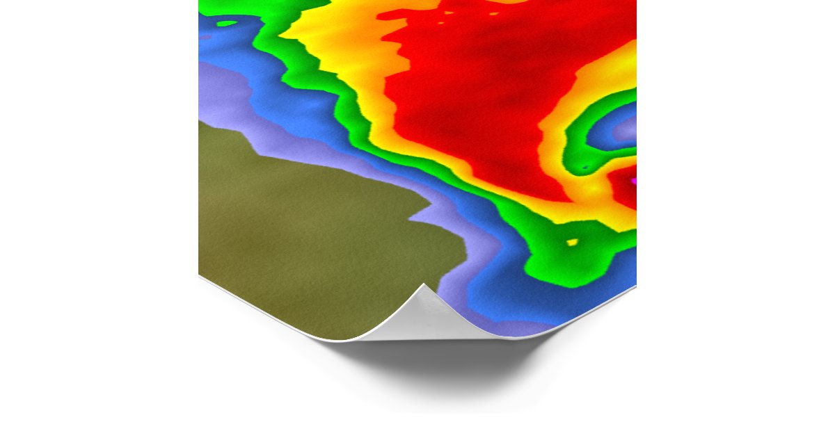 Supercell Radar Signature - "Hook Echo" Poster | Zazzle