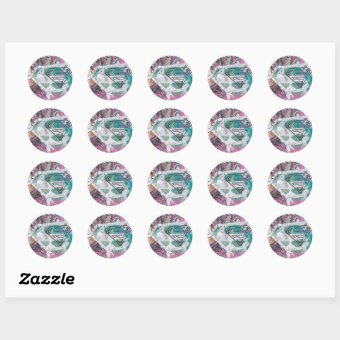 Supergirl Comic Capers Pattern 11 Classic Round Sticker | Zazzle