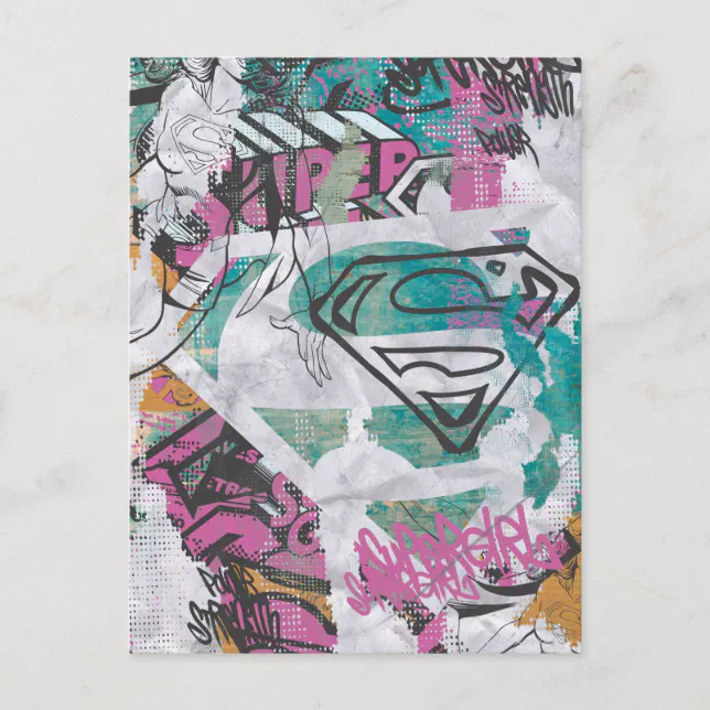 Supergirl Comic Capers Pattern 11 Postcard | Zazzle