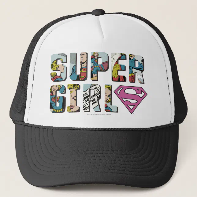 Supergirl Comic Logo Trucker Hat | Zazzle
