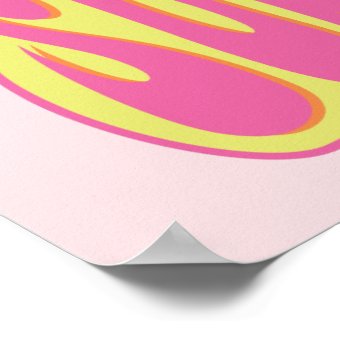 Supergirl Groovy Logo Poster | Zazzle