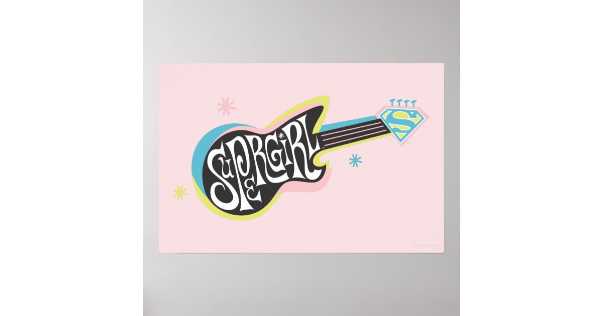 Supergirl Guitar Poster | Zazzle