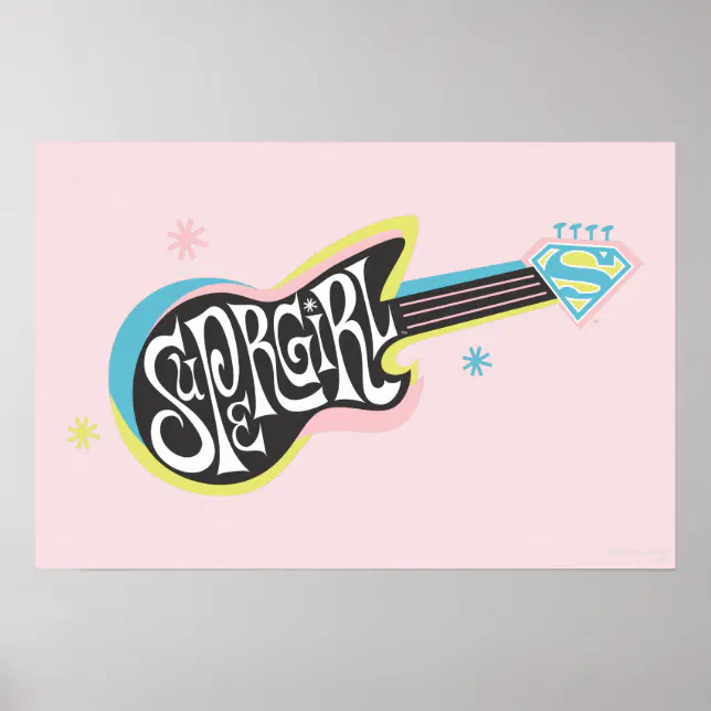 Supergirl Guitar Poster | Zazzle