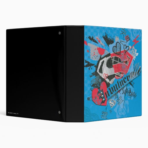Supergirl Invulnerable 3 Ring Binder | Zazzle