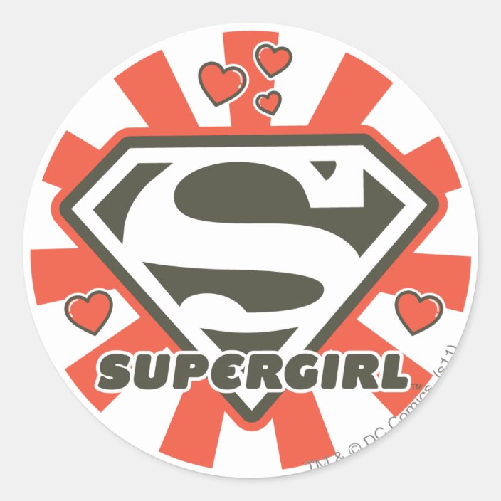 Supergirl J-Pop 7 Classic Round Sticker | Zazzle.com
