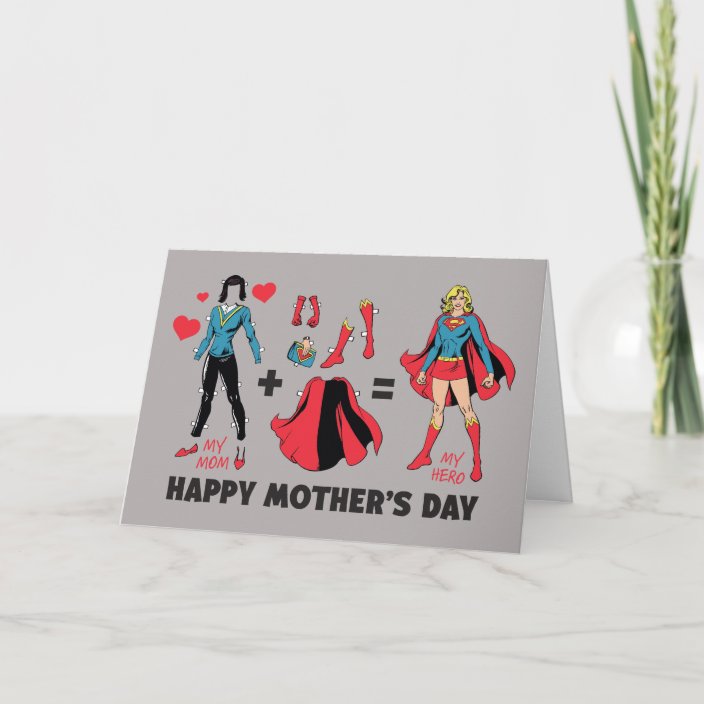 Supergirl | My Mom = My Hero Card | Zazzle.com