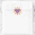 Supergirl Orange Starburst Classic Round Sticker | Zazzle