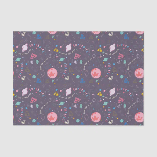 Supergirl Out of This World Retro Graphic Tissue Paper | Zazzle