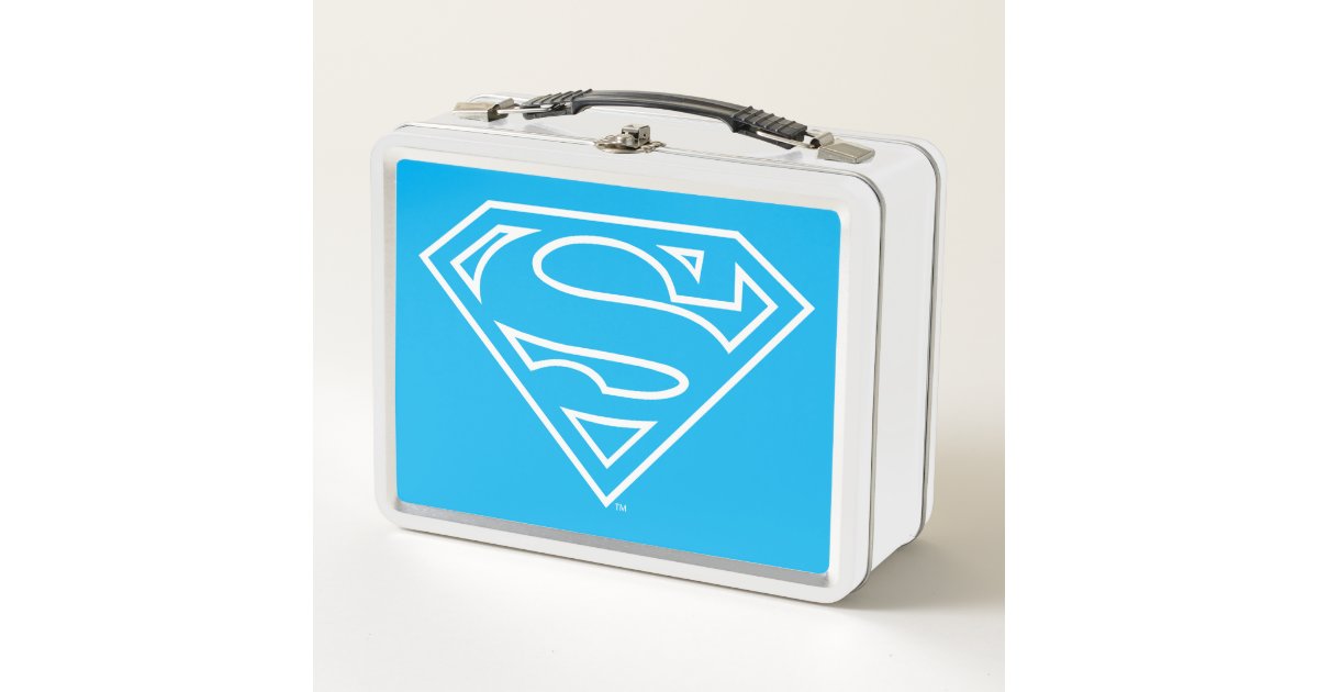 Supergirl Outline S-Shield Metal Lunch Box | Zazzle