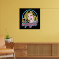 Supergirl Retro Neon Lights Graphic Poster | Zazzle