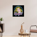Supergirl Retro Neon Lights Graphic Poster | Zazzle