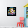 Supergirl Retro Neon Lights Graphic Poster | Zazzle