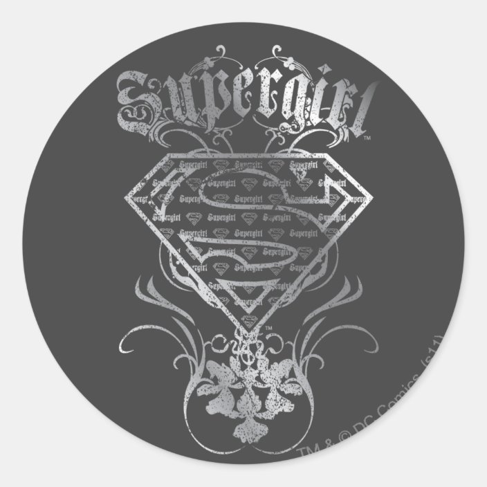 Supergirl Silver Logo Classic Round Sticker | Zazzle.com