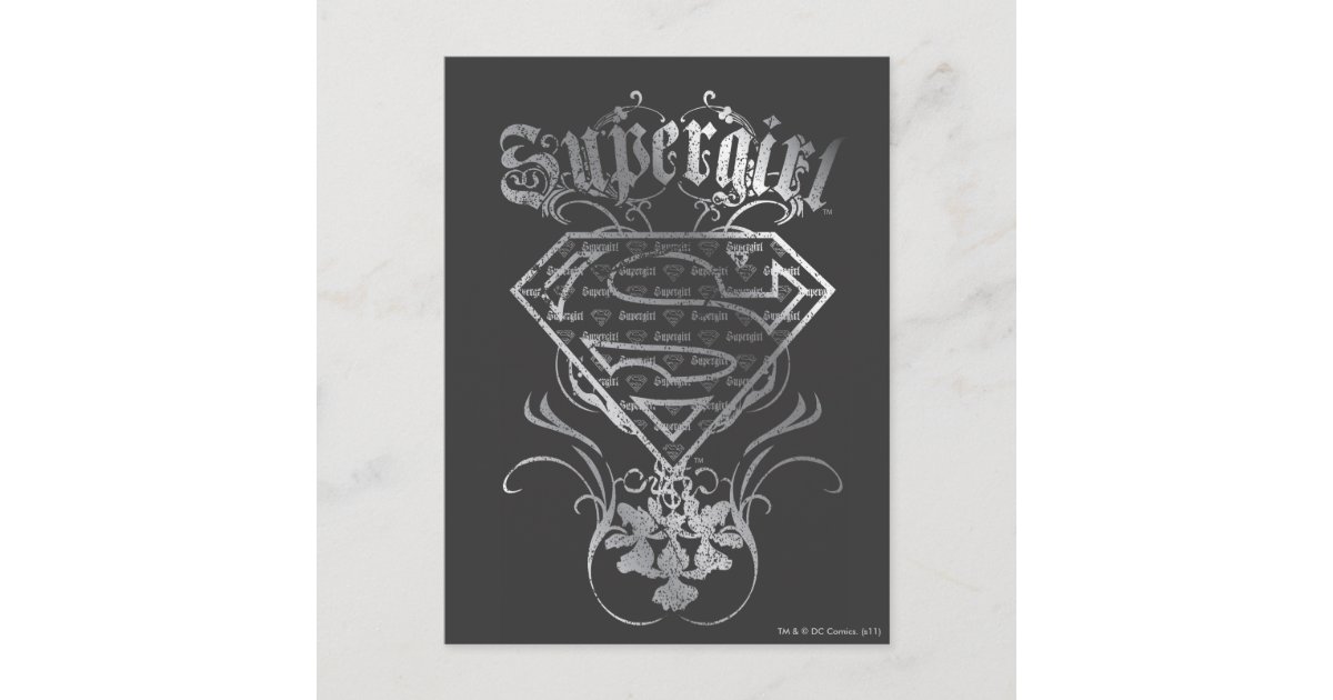 Supergirl Silver Logo Postcard | Zazzle