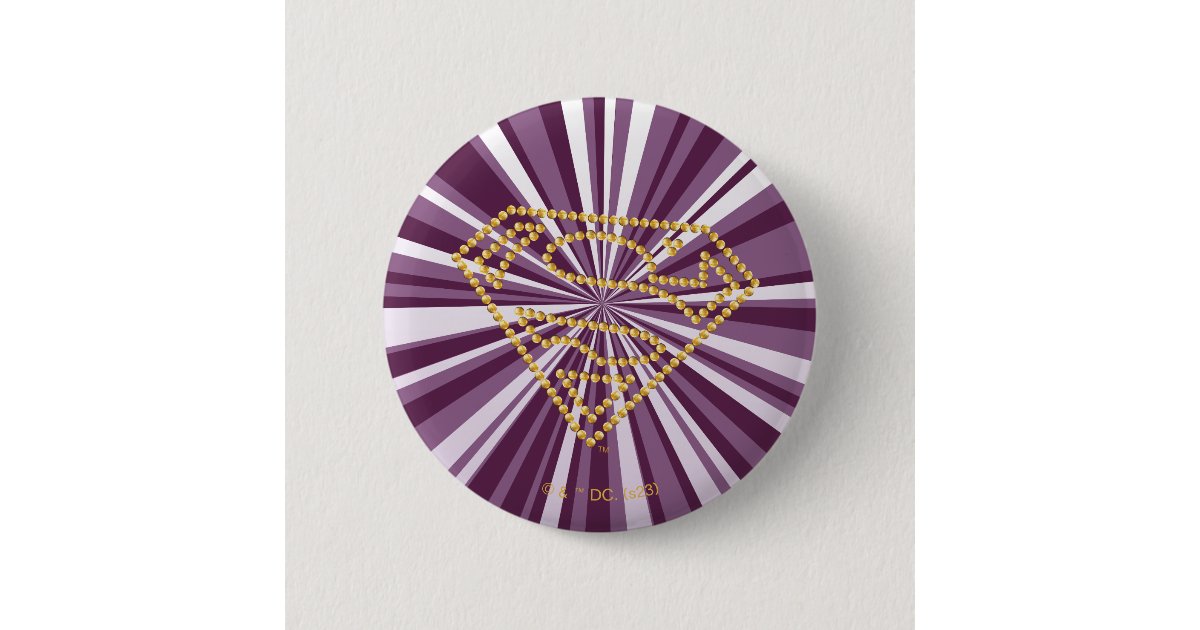 Supergirl Studded S-Shield Button | Zazzle